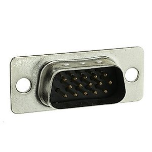 HD15 Male Solder D-Sub VGA Connector (High Density 15 Pin 3 Row) Custom Cable Connection (4 Pack)