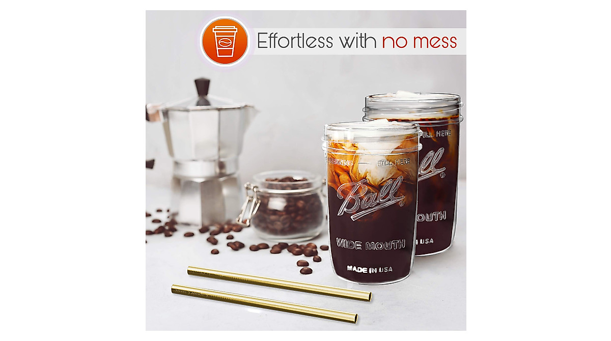 Eco-Friendly Boba Tea Set with Bamboo Lids & Straws