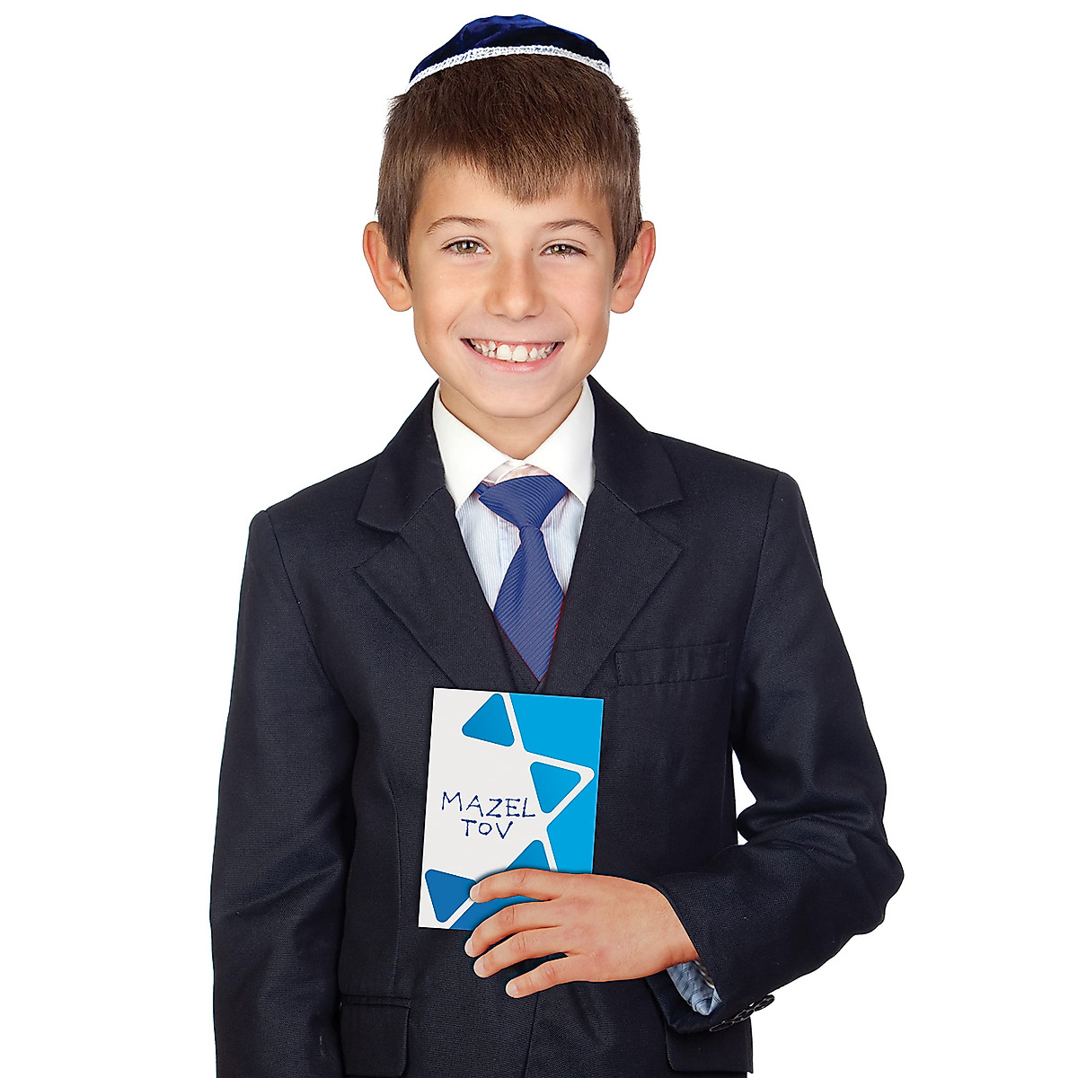 Better Office Products 36 Pack Bar Mitzvah & Bat Mitzvah Cards, Mazel Tov Jewish Celebration Cards with Envelopes, Bulk Set, Classic 5 x 7 Inch Size, 8 Unique Cover Designs with Heartfelt Sentiments