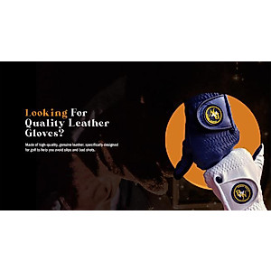 PIGEON WEDGE Leather Golf Glove Men for Right Handed Golfers, Lambskin Leather, Comfortable Design, Maximum Grip, All Weather Golfing Glove, Worn On Left Hand