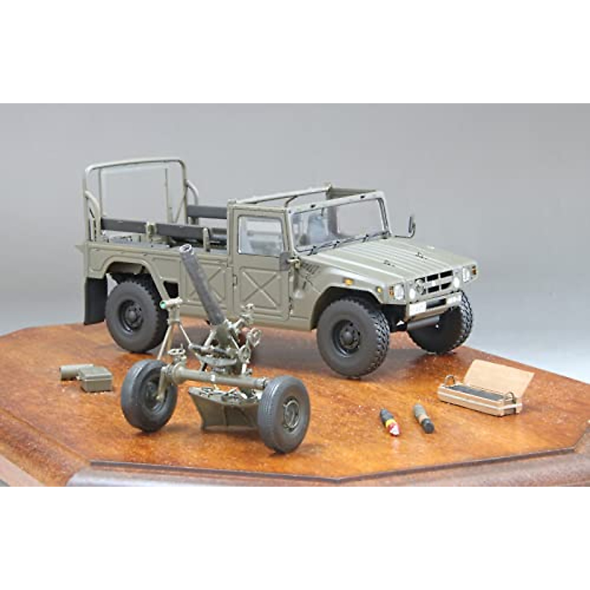 ファインモールド(FineMolds) Fine Mold FM59 1/35 Military Series Ground Self-Defense Force 4.7 inches (120 mm) Mortar RT w/Heavy Duty Tow Car Plastic Model Molded Color