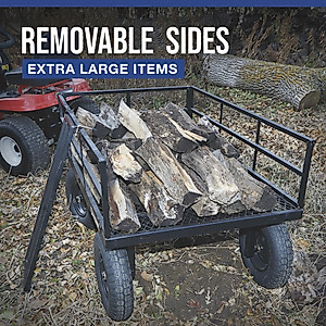 Strongway Steel Cart - 1500-Lb. Capacity, 52in.L x 34.7in.W x 30.5in.H, Model# STR1500