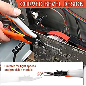 ValueMax Flush Wire Cutters, 3 Pack 5 Inch Precision Micro Cutter Anti-Slip Flush Cut Pliers, Diagonal Side Cutters for Electronics, Aluminum, Jewelry, 3D Printing, and Soft Copper Wire