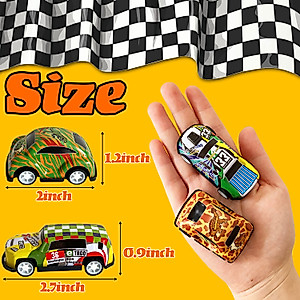 Qiuttnqn 50 PCS Mini Pull Back Cars,Fun Bulk Race Car Set,Mini Die-Cast Race Cars for Kids,Carnival Prizes for Boys and Girls,Christmas,Birthday,Party Gifts,Party Favors