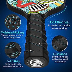 Pickleball Paddles, USAPA Approved Fiberglass Surface Pickleball Set with Pickleball Rackets, Pickle Ball Paddle Set ​for Men Women