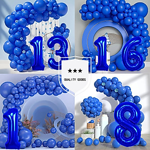 40 inch Navy Blue Number 9 Balloon, Giant Large 9 Foil Balloon for Birthdays, Anniversaries, Graduations, 9th Birthday Decorations for Kids