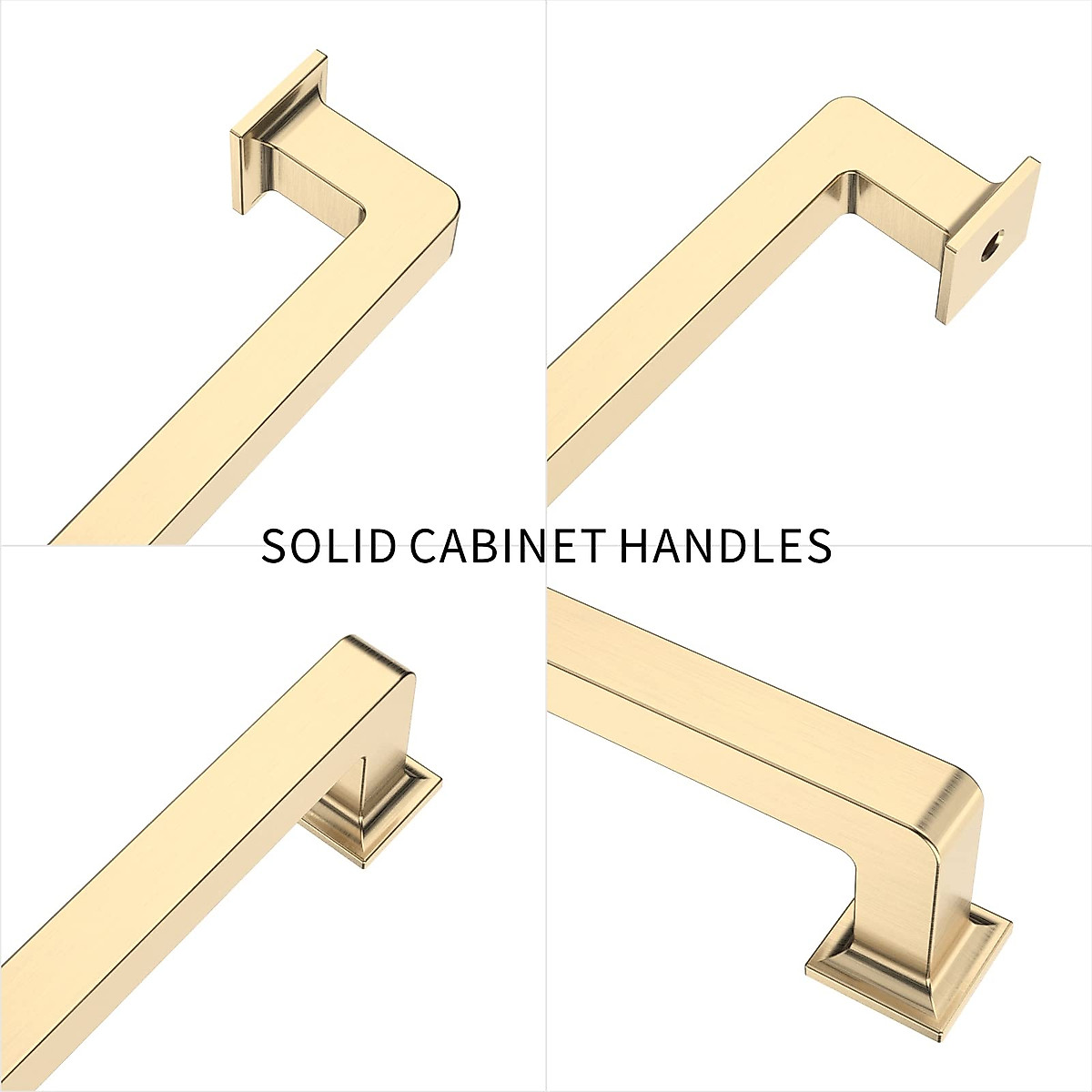 9BUILD 5 Inch 10 Pack Brushed Brass Cabinet Pulls Kitchen Cabinet Handles Kitchen Cabinet Hardware Kitchen Handles for Cabinets Cupboard Handles Gold Pulls for Cabinets