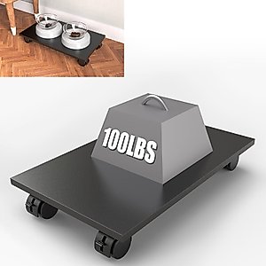 WEGASTU CPU Stand、Computer Tower Stand、Mobile CPU Holder with 4 Caster Wheels Fits for PC、Printer、Most Computer Tower、Office、Home、Planter Caddies、Dog Bowl Stand (Black)