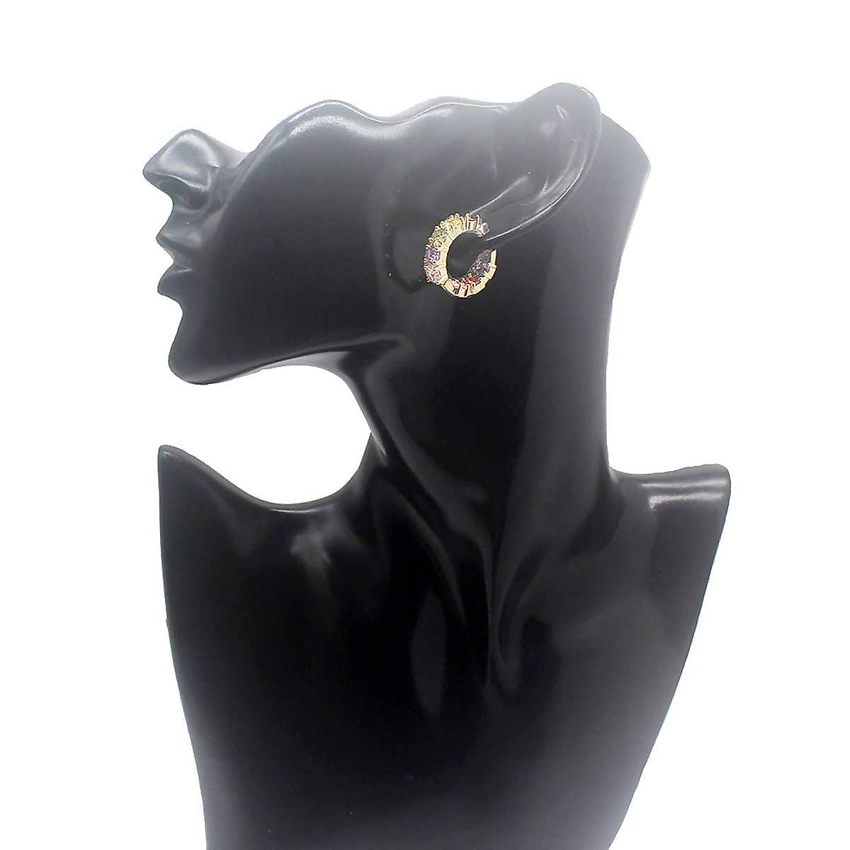 Women Silver Earrings Rose Gold Earring Garnet Peridot Amethyst Morganite Ideal Gift Choice (Rose gold earrings)