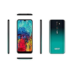 Yezz Art 1 Ocean Green – Unlocked Smartphone – 6.1 HD+ Screen – 32GB + 3GB, Android 10, 1 Year Warranty