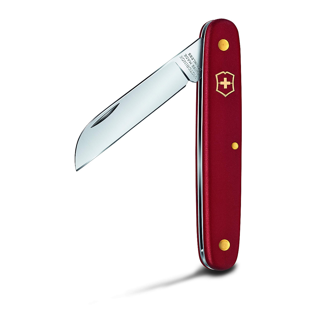 Victorinox 3.9050.B1 Floral Knife Straight Blade Red 55mm Universal Knife for Florists and Gardeners in VX Red 3.7 inches, standard size