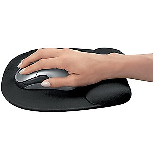 Fellowes Memory Foam Mouse Pad/Wrist Rest- Black (9176501)