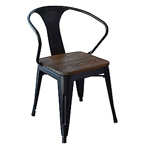 Buffalo Tools DCHAIRBWT Dining Chair Wood Seat - 4Pc, Black