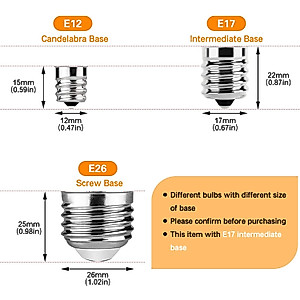 Sphoon Dimmable Salt Lamp Bulbs E12 LED Night Light Bulbs 40 Watt Equivalent 4W,Small Filament Bulb for Candelabra,Sewing Machine,Ceiling Fan,Refrigerator,2200K Warm White 350LM,2 Pack