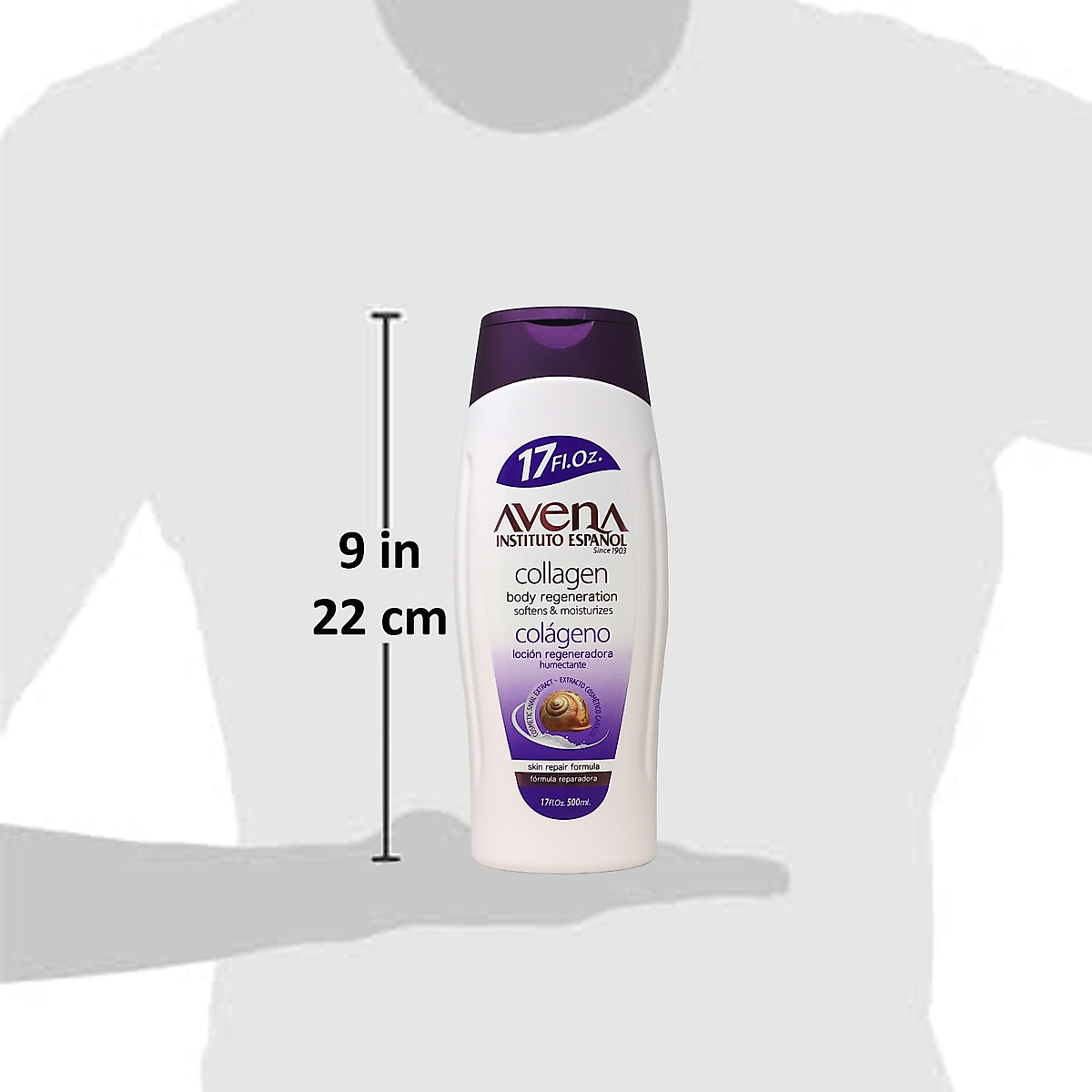 Avena Instituto Español Collagen Body Regeneration, Softens & Moisturizes, Skin Repair Formula, 2-pack Of 17 FL Oz each, 2 Bottles.