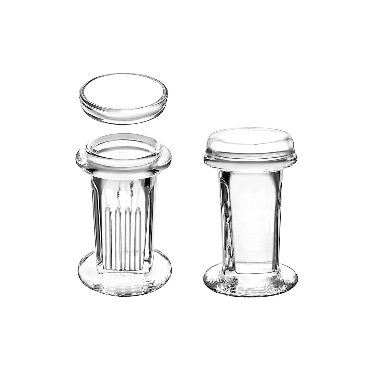 QWORK Coplin Staining Jar, 5 Slide Capacity 60 ml Glass Staining Tank