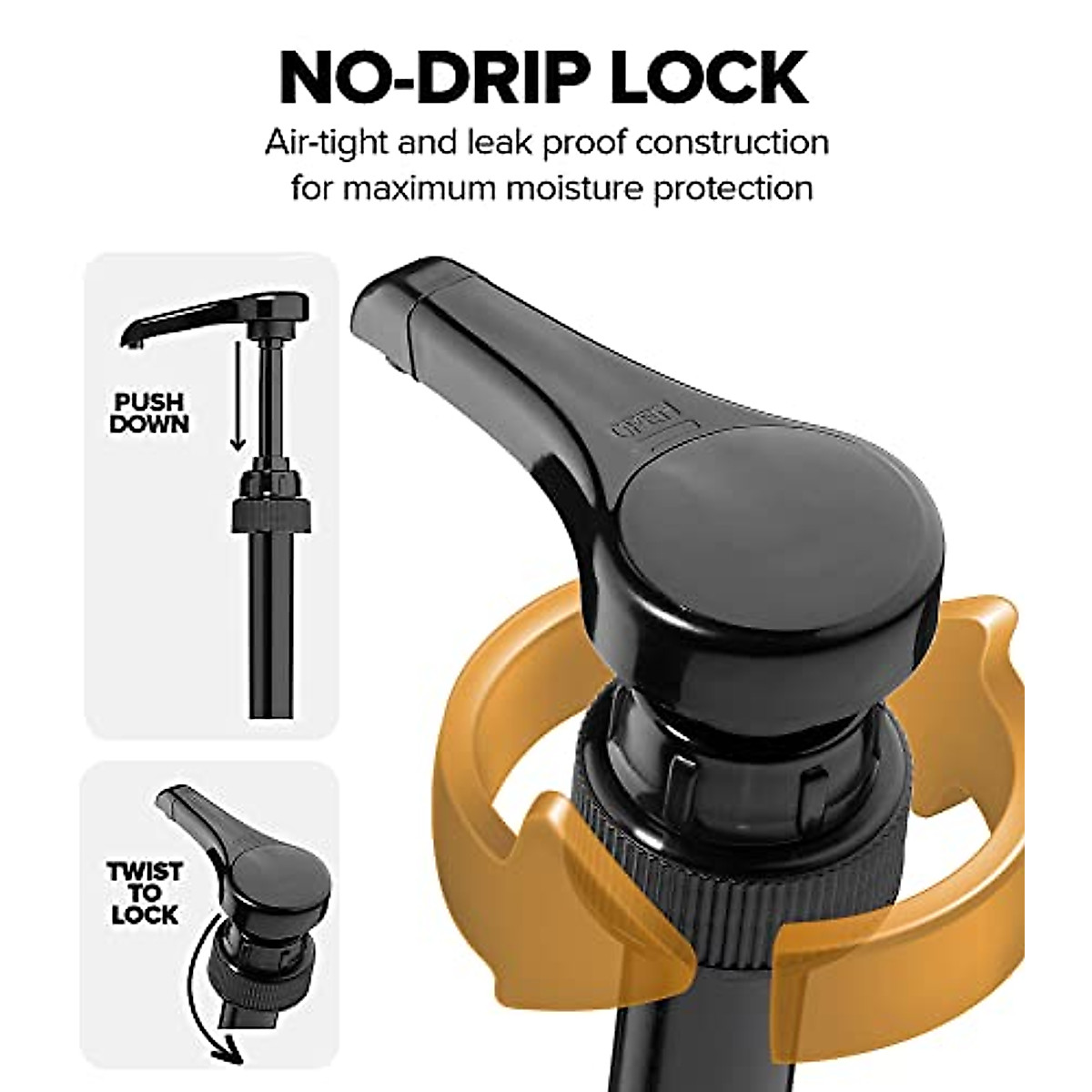 4-Pack Black Coffee Syrup Pump Dispenser, Fits 750ml 25.4oz Torani, Starbucks, Skinny, DaVinci, Monin Bottles, Coffee Syrup Dispenser