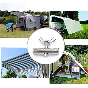 JUTTAUTO Awning Rail Stoppers, 8mm, 304 Stainless Steel - Prevents Awning Movement, Easy Install, Multipurpose for Campervan, Motorhome, Boat
