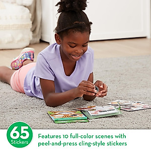 Melissa & Doug On the Go Make-a-Face Reusable Sticker Pad Travel Toy Activity Book – Pet Animals (10 Scenes, 65 Cling Stickers)