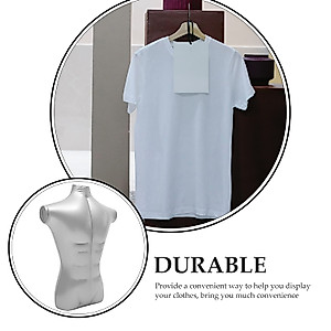 Inflatable Male Mannequin Half Body Torso Shirt Form Display Model Sewing Dress Form for Clothes Display Dressmaker Mannequin