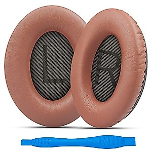 Replacement Ear Pads for Bose QC25 QC35 Headphones Earpads Cushions, Earpads for QuietComfort 2/QC15/QC35II/Ae2/Ae2i/Ae2w/SoundLink1&2/SoundTrue1&2 Around-Ear Ear Cushions, Premium Protein Leather