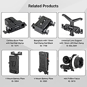 SmallRig 15mm Carbon Fiber Rod for 15mm Rod Support System (Non-Thread), 12 inches Long, Pack of 2 - 851