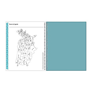 Blue Sky 2023-2024 Academic Year Teacher Weekly and Monthly Lesson Planner, 8.5" x 11", Flexible Cover, Wirebound, Dots (100330-A24)