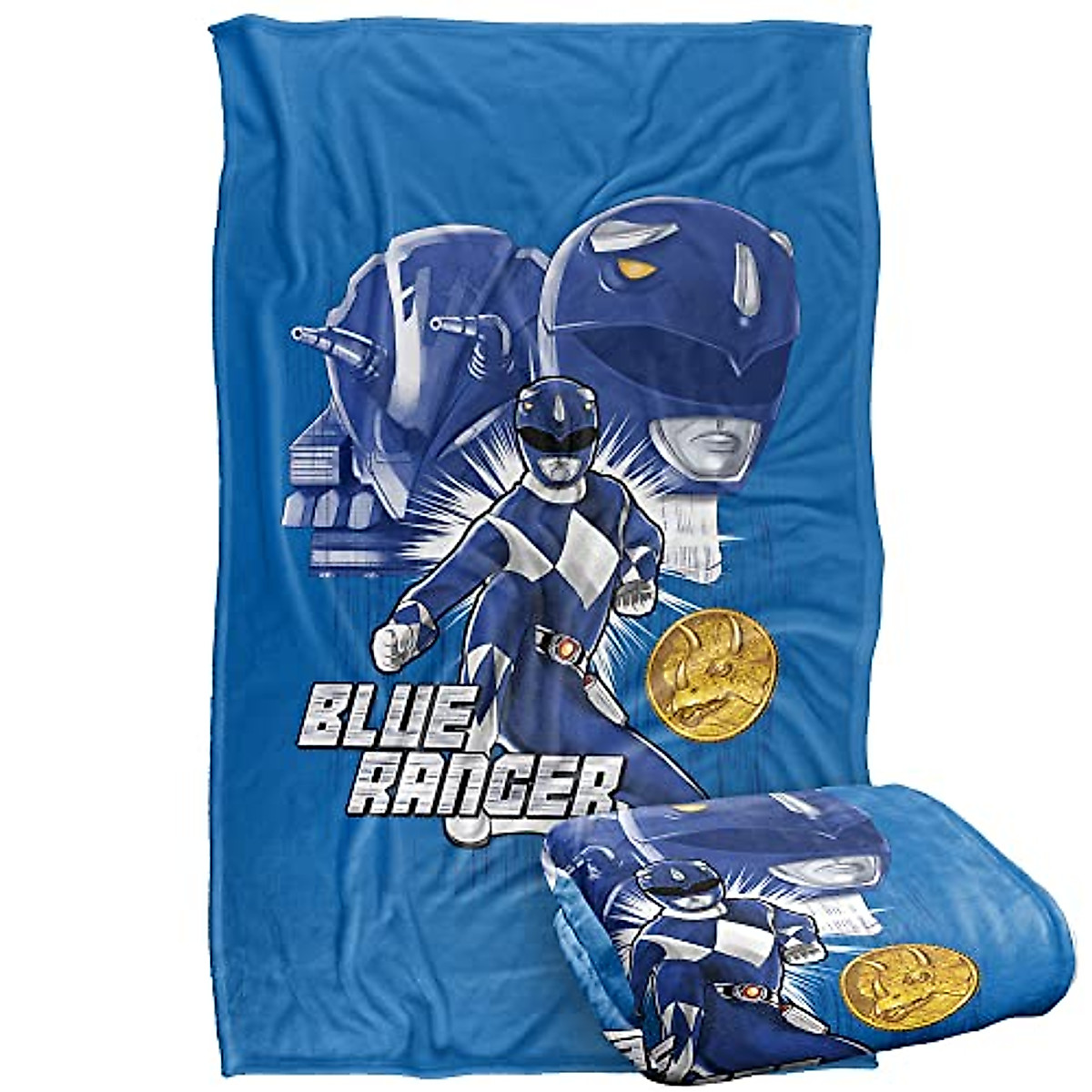 Power Rangers Blue Ranger Silky Touch Super Soft Throw Blanket 36" x 58"