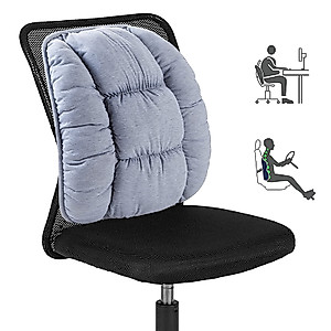 Big Hippo Lumbar Support Back Cushion and Seat Cushion for Car Seat or Office Chair(Gray)