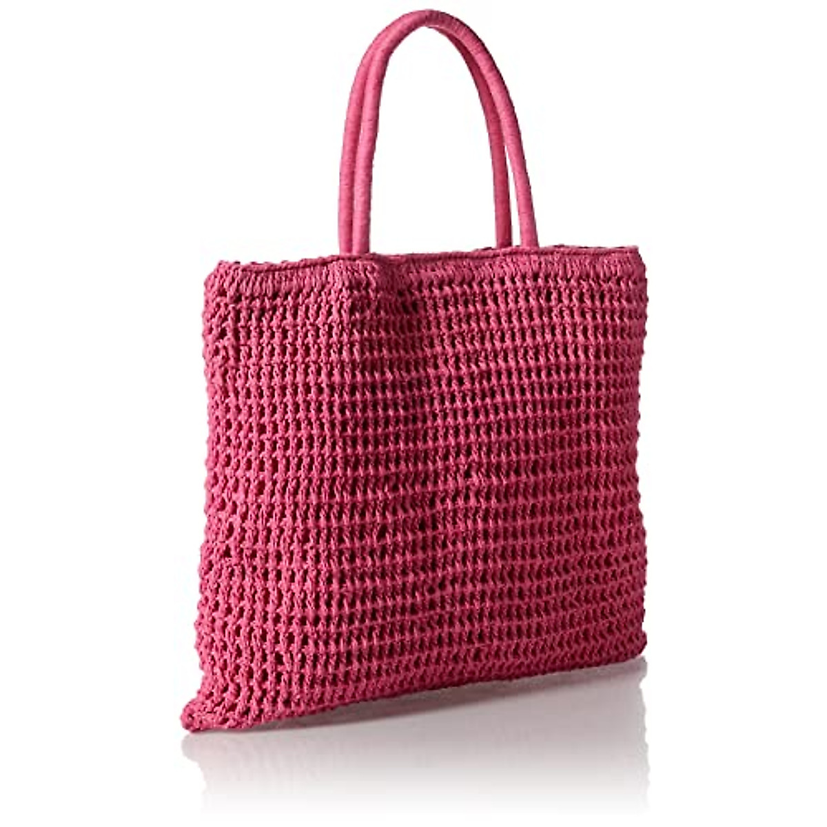 The Drop Women's Alora Crochet Small Tote, Hot Pink, One Size