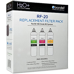 Brondell H2O+ Circle Sediment and Carbon Replacement Filter Pack (RF-20)