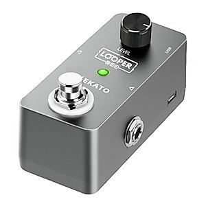 LEKATO Guitar Looper Effect Pedal Loop Pedal 5 Minutes Looping Time Looper Pedal ONE Looper Unlimited Overdubs
