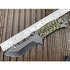 Perkin Hunting Knives CH999 Hunting Knife With Sheath Fix Blade Knife Tanto blade And with Gut Hook