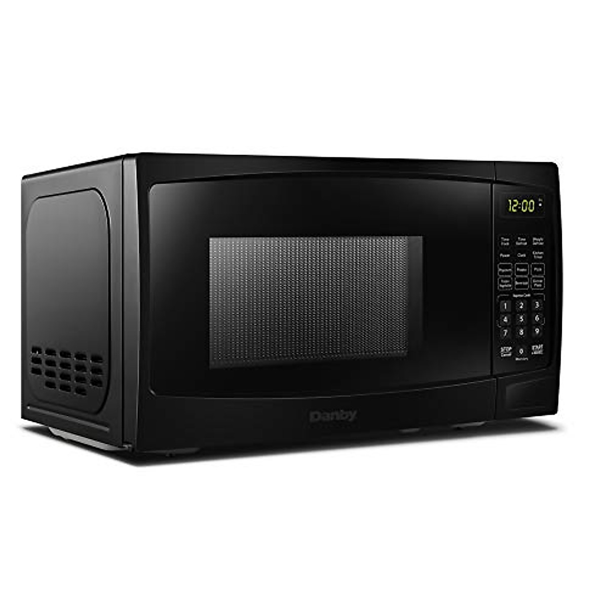Danby DBMW0720BBB 700 Watts 0.7 Cu.Ft. Countertop Microwave with Push Button Door| 10 Power Levels, 6 Cooking Programs| Auto Defrost and Child Lock, Black