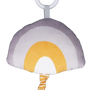 Baby Stroller Rattle Toy, Cartoon Animal Infant Stroller Rattle Toy Sensory Learning Early Educational Built in BB Device for Newborn for Babies (Rainbow and Rabbit Bell)