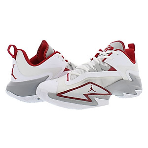 Nike Jordan One Take 3 Basketball Shoes, White/Gym Red-Lt Smoke Grey, 9 M US