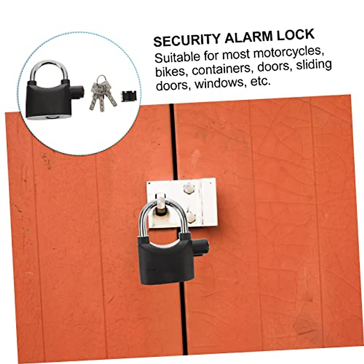 BESPORTBLE 2pcs Anti- Alarm Lock Bike Anti Lock Motorbike Alarm Lock Door Lock Alarm Sensor Cable Bike Lock Keyed Padlocks Folding Bike Lock Anti- Padlock Security Alarm Lock