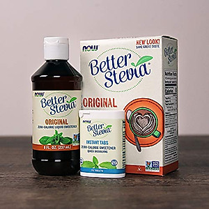 NOW Foods BetterStevia Original Zero-Calorie Liquid Sweetener, Keto Friendly, Suitable for Diabetics, No Erythritol, 8-Ounce