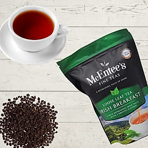 McEntee's Irish Breakfast Tea 250g / 8.81 oz Bag – BLENDED IN IRELAND - STRONG & CITRUSY - Traditional Irish Blend of Ceylon and Assam Loose Tea’s. IRELAND’S FAVOURITE
