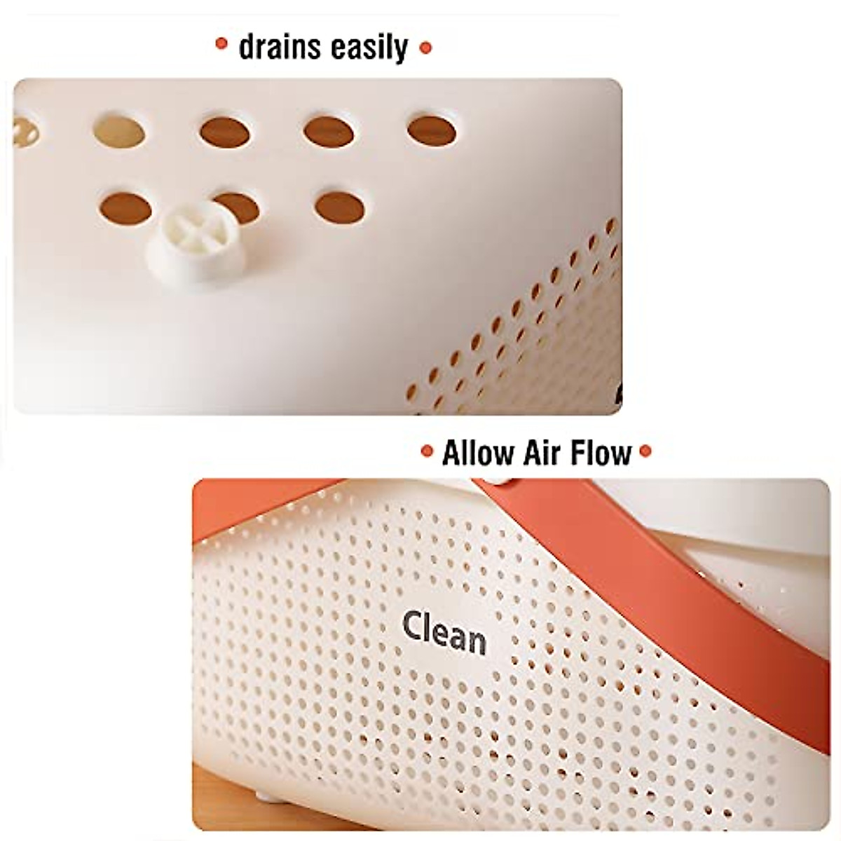 LAIGOO Large Shower Caddy Basket, Plastic Storage Basket with Handles Storage Bins Shower Storage Organizer for Bathroom, College Dorm, Kitchen, Bedroom, Gym