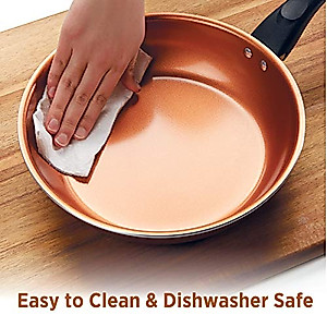 Farberware Glide CopperSlide Ceramic Nonstick 12 Piece Cookware Set (Black)