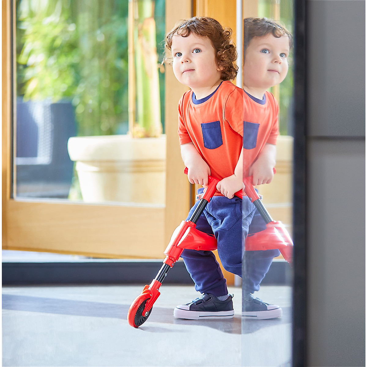 Scuttlebug Ride On - Walking Tricycle with a Foldable Design - Red