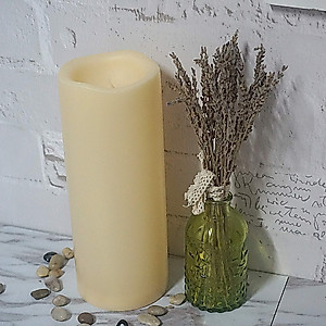 1 Pack Waterproof Outdoor Flameless Candle with Remote Large 4” x 10” Battery Operated Electric LED Pillar Candle for Gift Home Décor Party Wedding Supplies Garden Halloween Christmas Decoration