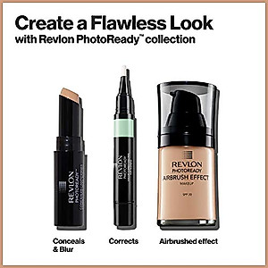 Concealer Stick by Revlon, PhotoReady Face Makeup for All Skin Types, Longwear Medium- Full Coverage with Creamy Finish, Lightweight Formula, 002 Light, 0.11 Oz