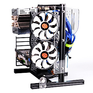 Black PC Frame Test Bench ITX ATX MATX Test Bench Open Air Case Water Cooling Fan Chassic