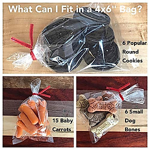 100 Clear Treat & Favor Bags | Twist Ties Included | Great For Cake Pops, Candy, Gifts, Wedding or Party Favors | Food Safe Plastic | Stronger Than Cellophane | 1.5 Mils Thickness | 4" x 6"