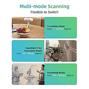 Creality CR Scan Lizard 3D Scanner Luxury Kit, 0.05 MM Accuracy & 10 FPS scan Speed 3D Scanner for 3D Printing & Modeling, Aviation-Grade Aluminum Plug, Handheld/Turntable Modes No-Marker Scanning