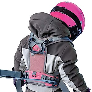 Sklon Ski and Snowboard Harness Trainer for Kids - Teach Your Child The Fundamentals of Skiing and Snowboarding - Premium Training Leash Equipment Prepares Them to Handle The Slopes (Pink Snowflake)
