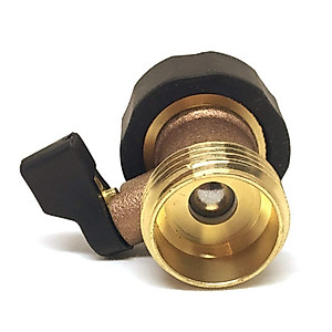 The World’s Best Water Shut Off Valve – Garden Hose Ball Valve Connector – Adjustable Shut Off, High Flow, Leak-Proof – Heavy Duty Solid Brass Watering Extender