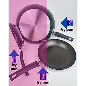 Berkley and Jensen Commercial Grade Non Sticking Frying Pan Set Of 3 (8inch , 10inch , 12inch )